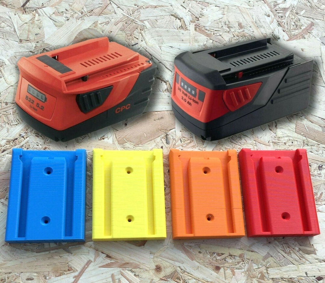 Battery Wall Mount for Hilti B22 22v or B36 36v Batteries / Undershelf ...