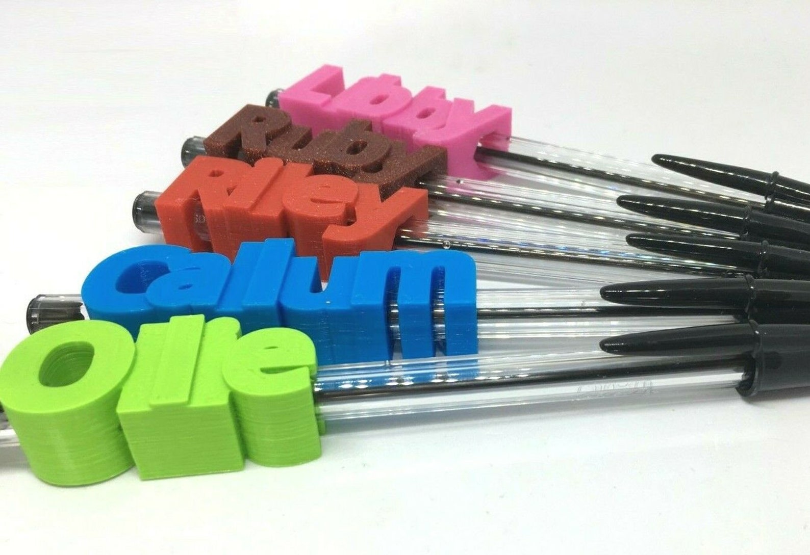 Personalised Pen Toppers for Office / School + FREE BIC BIRO Ballpoint ...