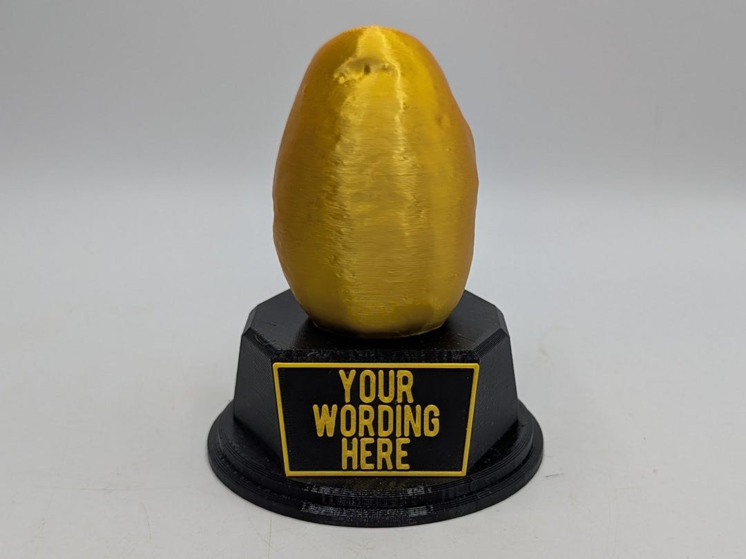 Personalised Potato Trophy, Hot Potato Trophy, Golden Potato Award ...