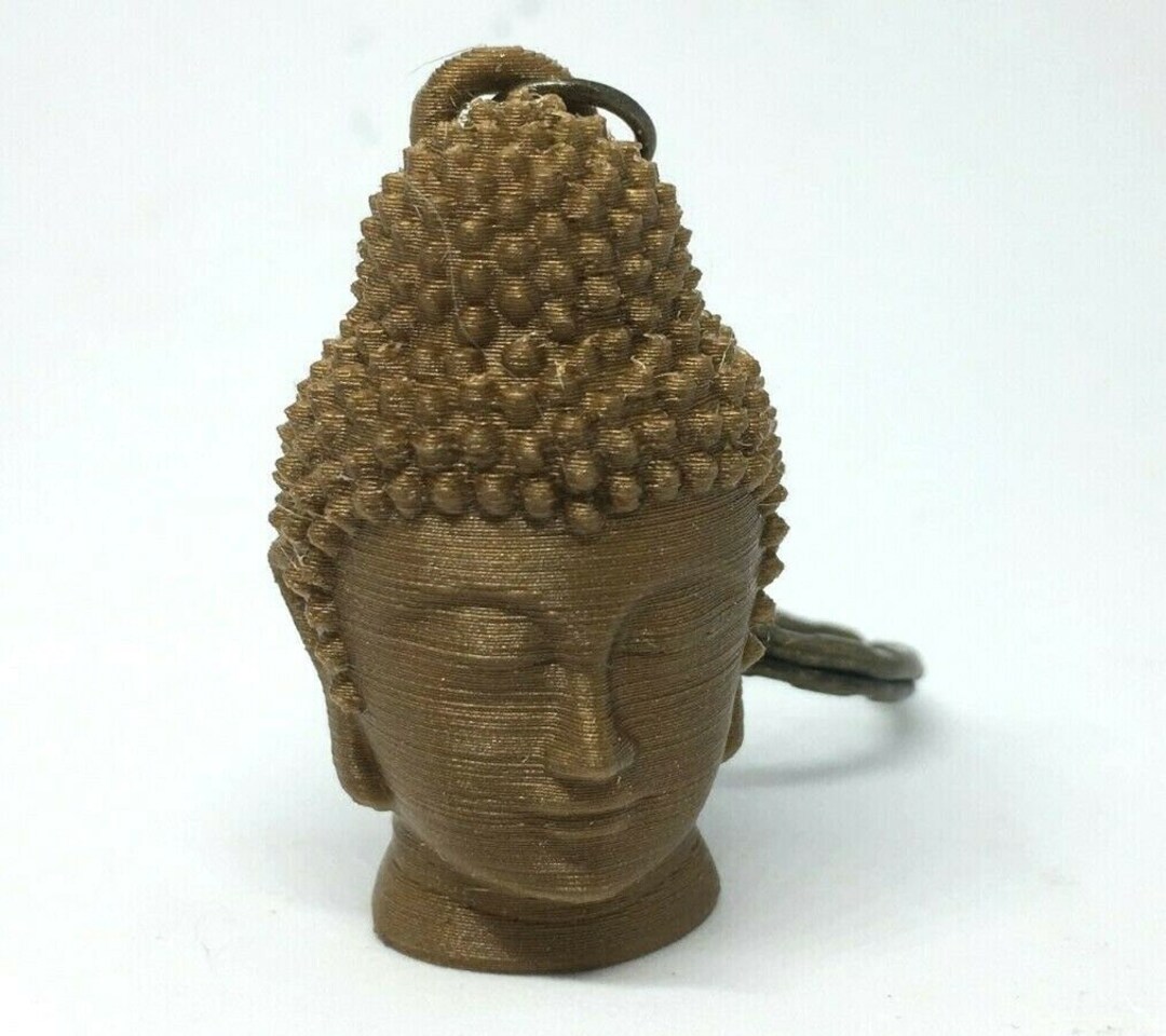 Buddha / Buddhism / Buddhist Statue Head Keyring / Key Chain / Bag Tag ...