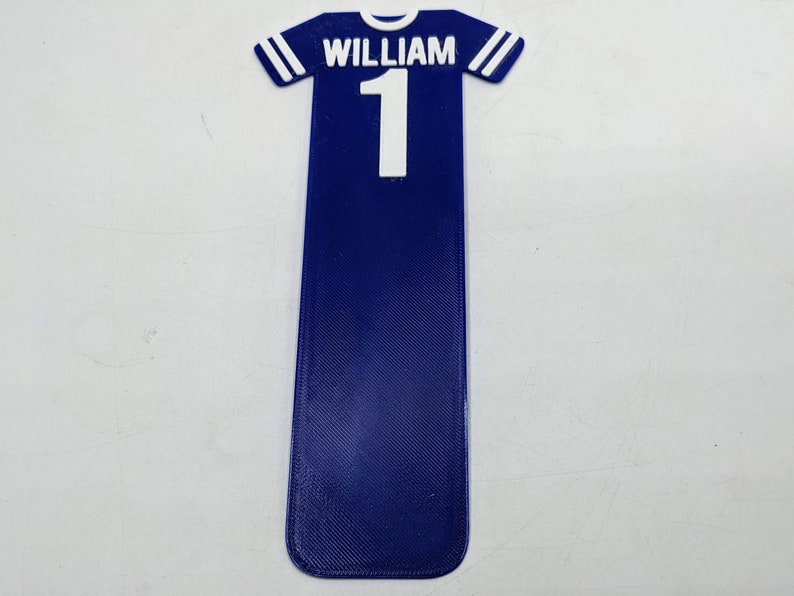 Football Shirt Personalised Bookmark / Soccer Gift / Football Reading ...