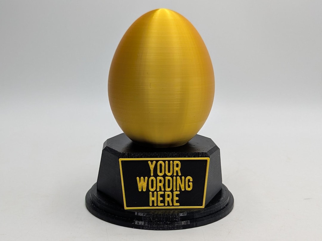 Personalised Golden Egg Trophy, Good Egg Award, Best Employee Award ...