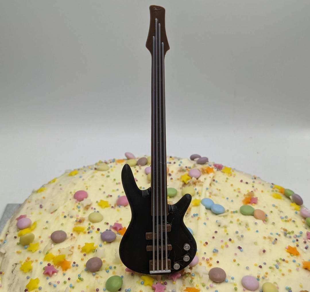 Electric Bass Guitar Cake Topper / Guitarist Cake Topper / Electric ...