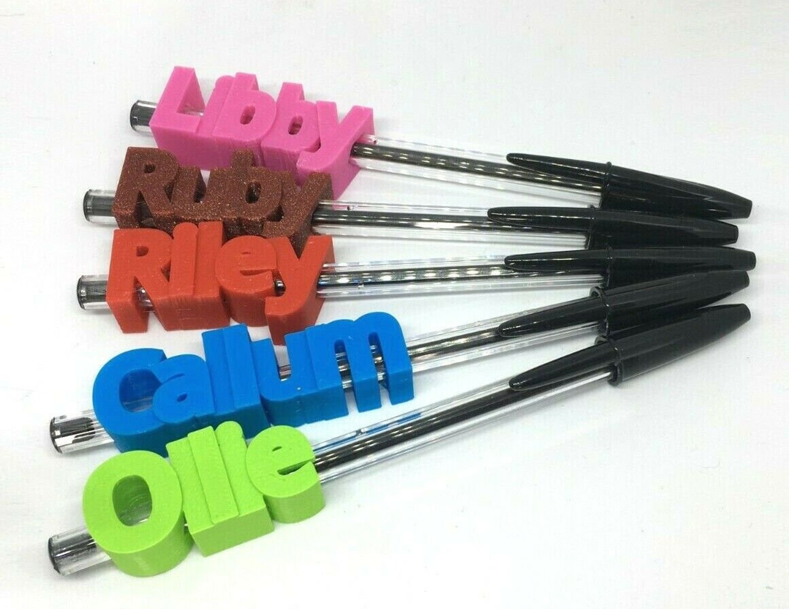 Personalised Pen Toppers for Office / School + FREE BIC BIRO Ballpoint ...