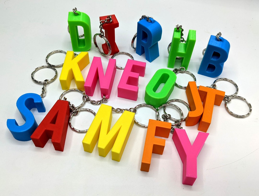 Large Initial Letter Keyrings / Letter Keyring / Letter Bag Tag ...