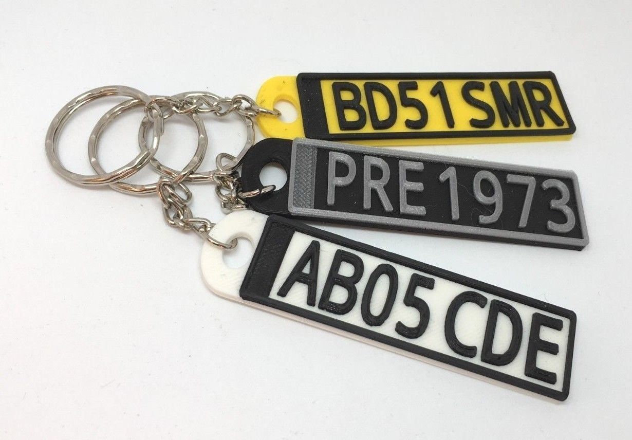 Custom Number Plate Keyring / Personalised Number Plate Reg - Etsy UK