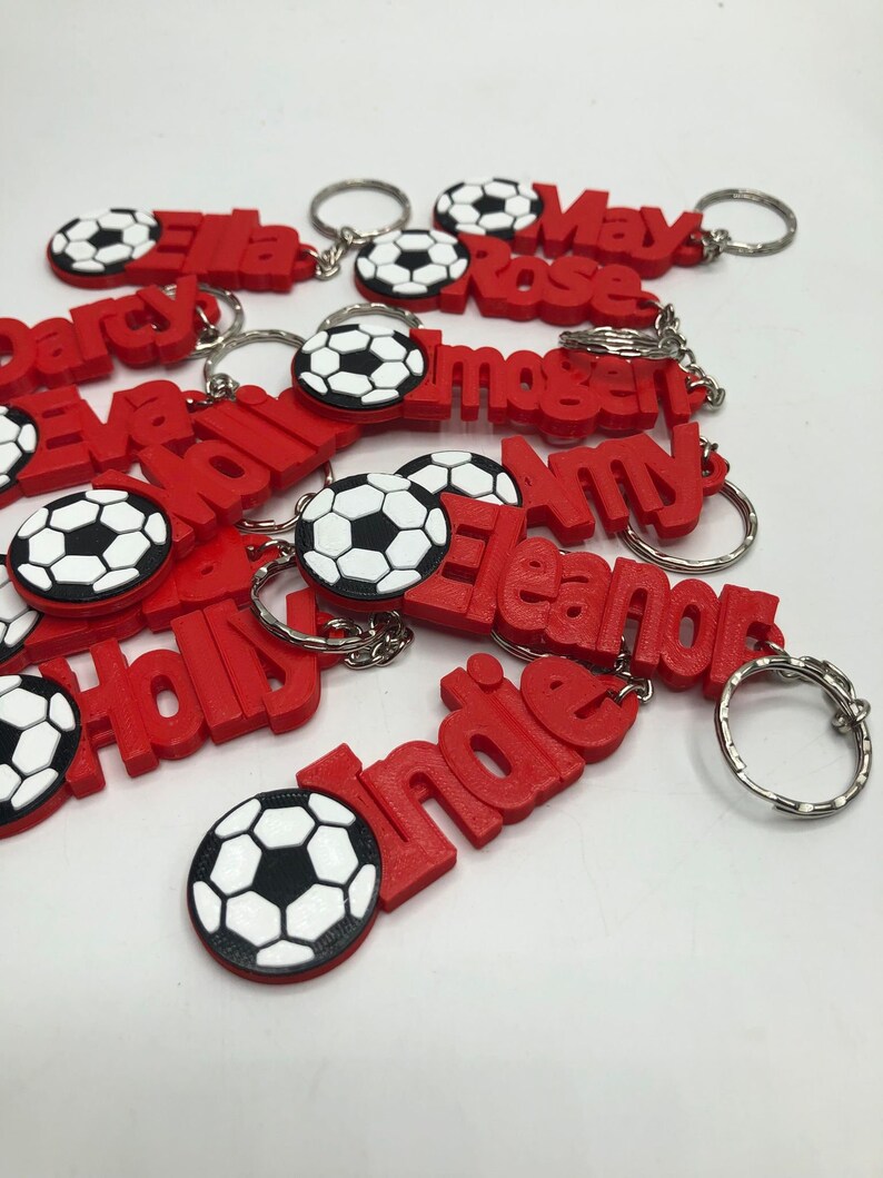 Girls Personalised Football Keyring / Soccer Keyrings / - Etsy UK