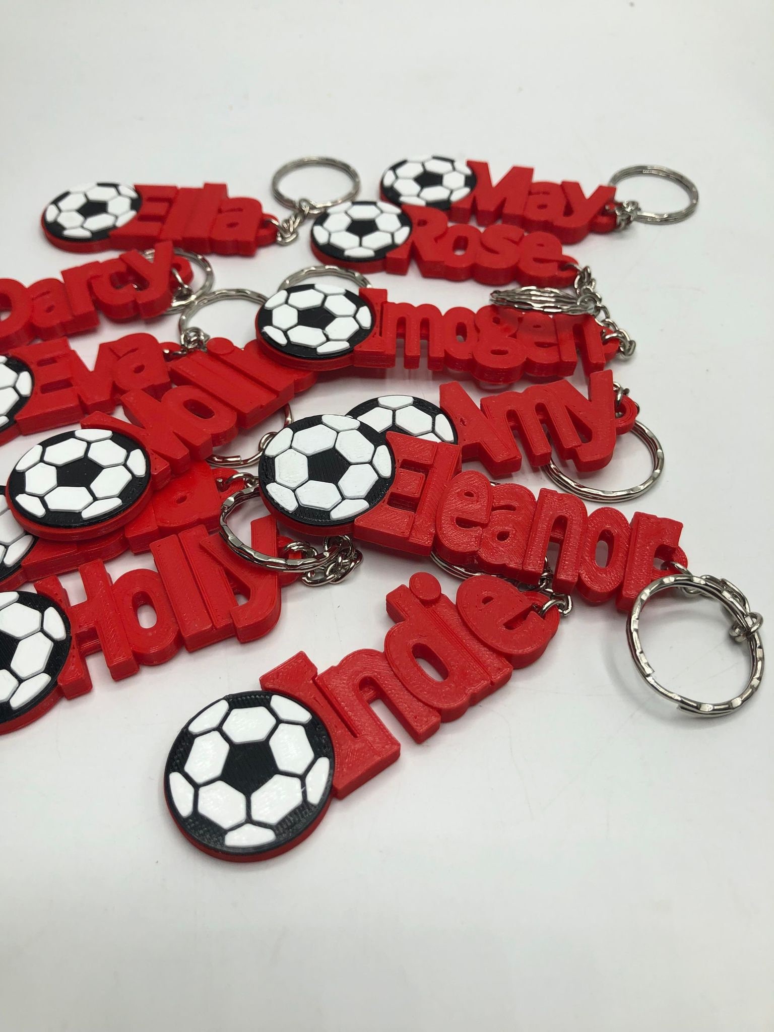 Girls Personalised Football Keyring / Soccer Keyrings / - Etsy UK
