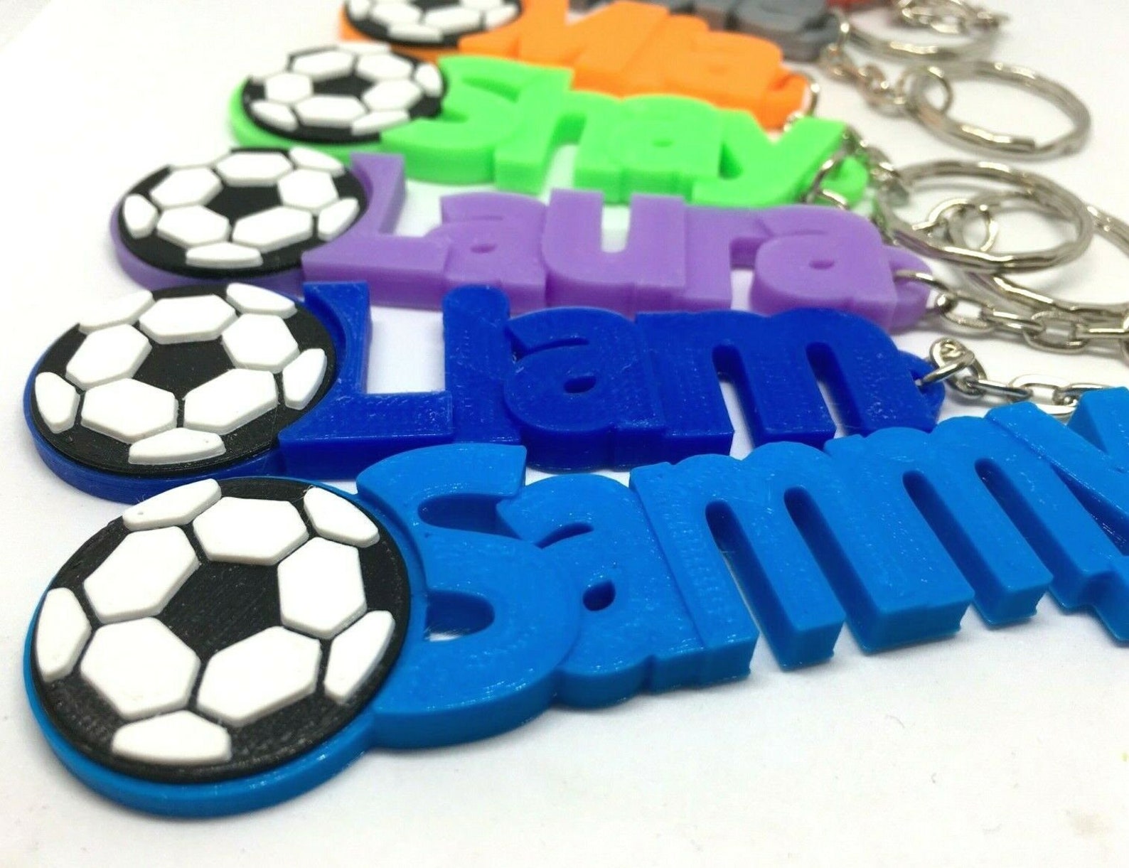 Girls Personalised Football Keyring / Soccer Keyrings / - Etsy UK