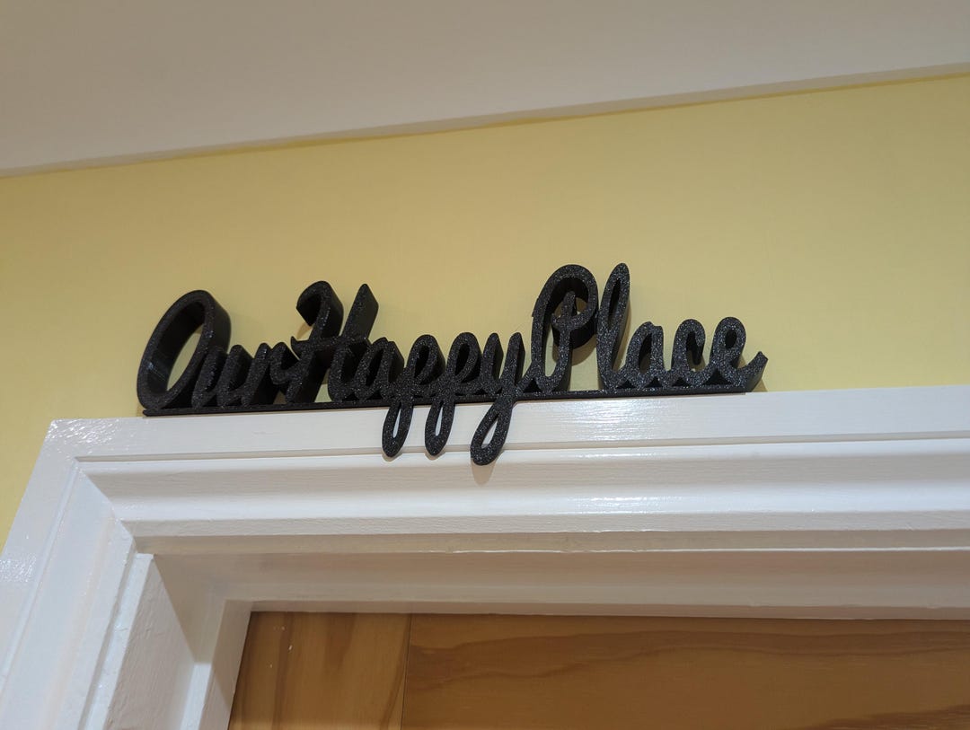 Our Happy Place Door Sign, Plaque for Home, Custom Door Sign, Door ...