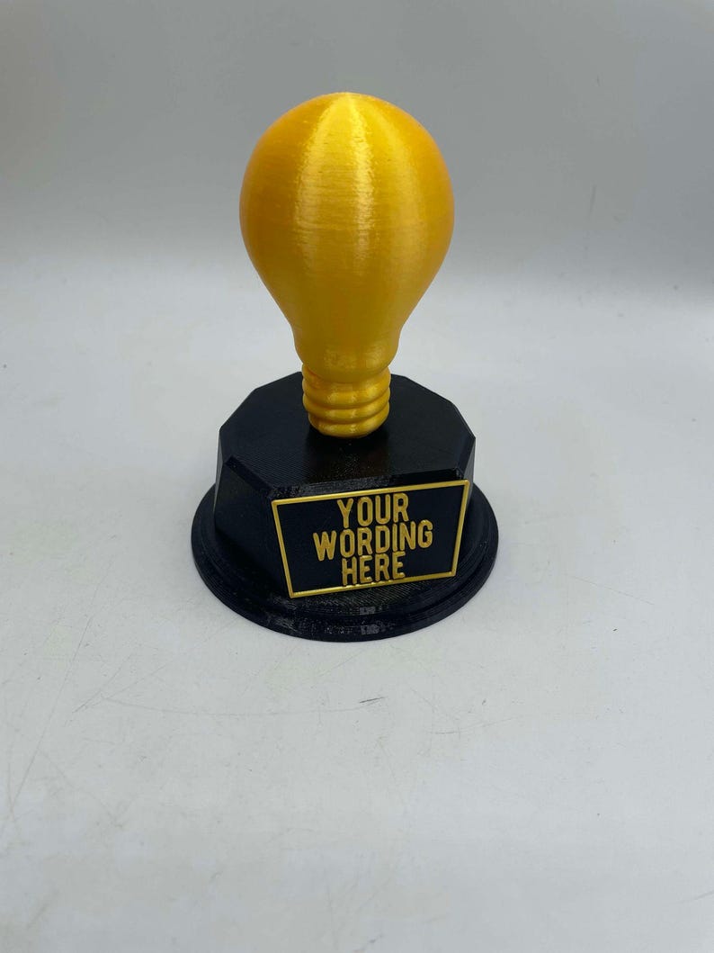 Personalised Light Bulb Trophy, Ideas Trophy, Light Bulb Award, Ideas ...