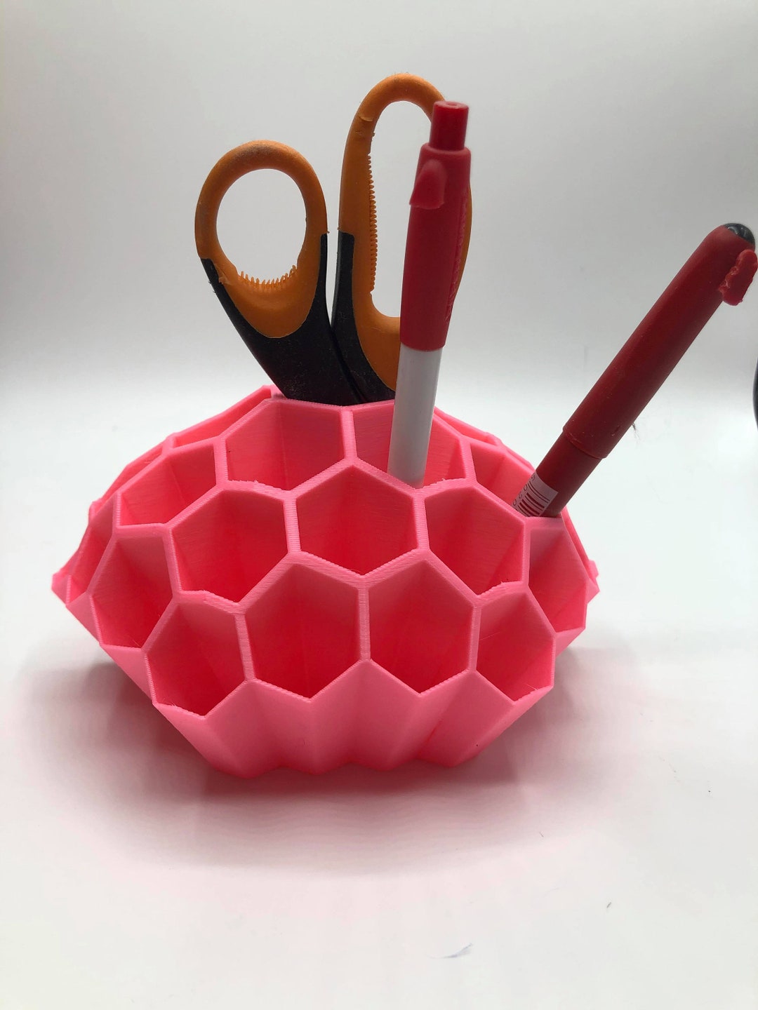 Honeycomb Pen Pot Desk Tidy / Office Accessory / Pen Storage Pot ...