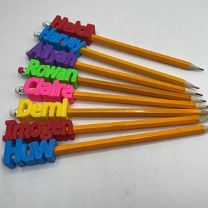 Personalised Pencil Toppers / Party Bag Fillers / Gifts for Teachers ...