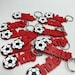Girls Personalised Football Keyring / Soccer Keyrings / Football Party ...