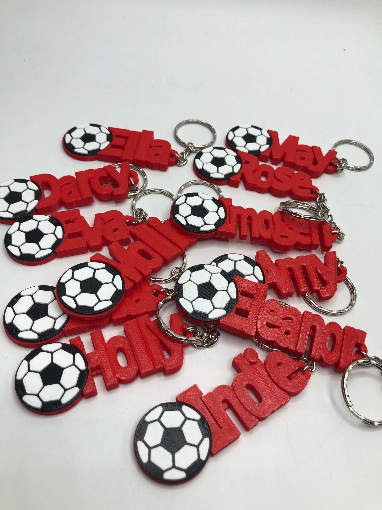 Girls Personalised Football Keyring / Soccer Keyrings / - Etsy UK