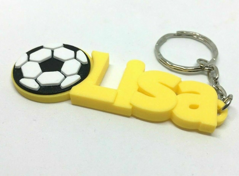 Girls Personalised Football Keyring / Soccer Keyrings / Football Party ...