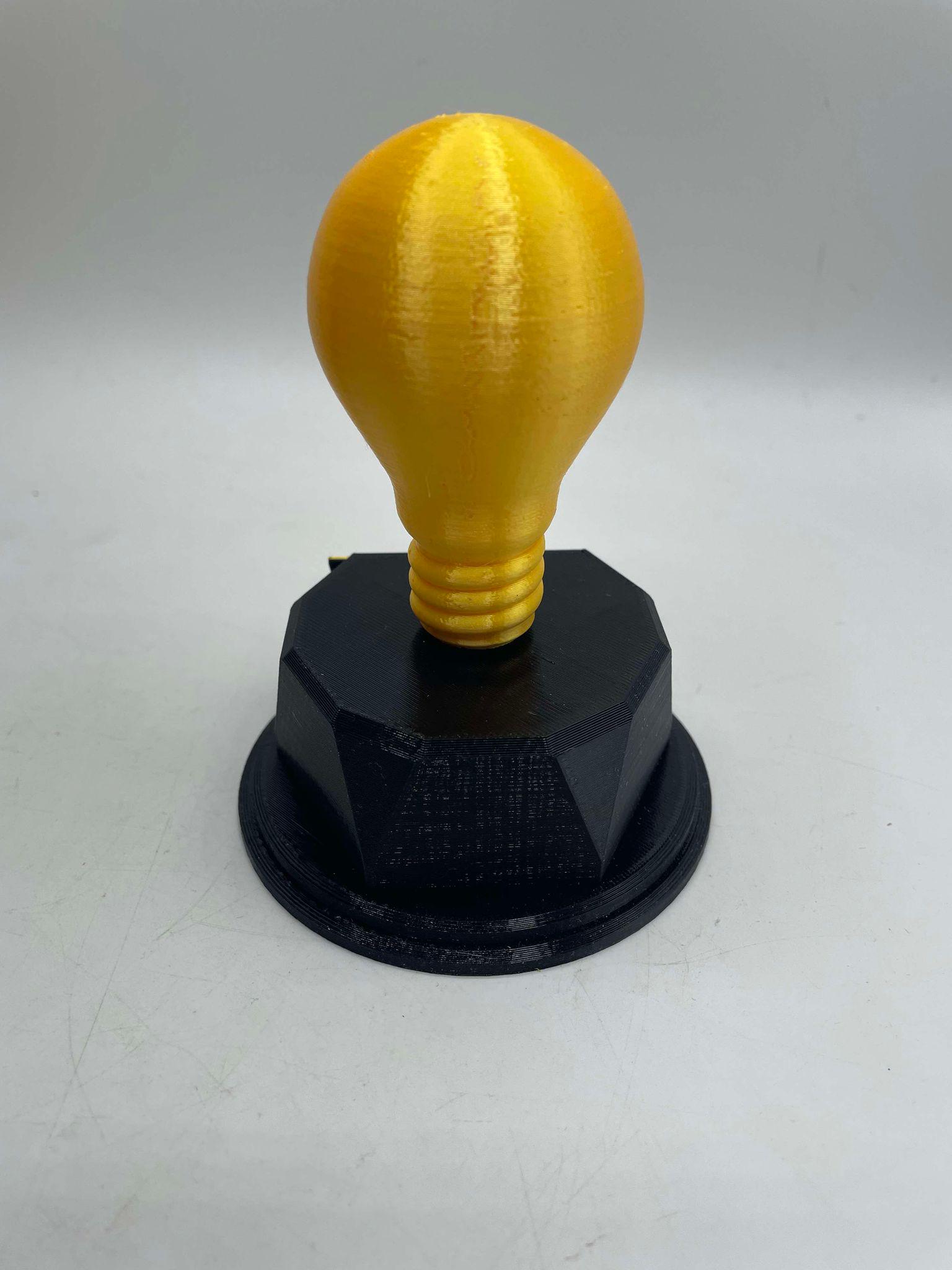 Personalised Light Bulb Trophy, Ideas Trophy, Light Bulb Award, Ideas ...
