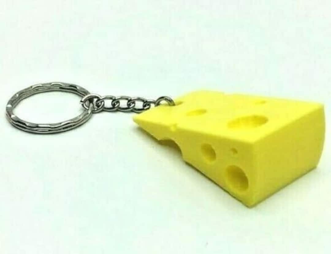 Swiss Cheese Style Keyring / Funny Novelty Bag Tag in the Shape of ...