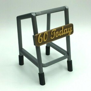 Old Person OAP Walking / Zimmer Frame Cake Topper Joke Prop / 60th ...
