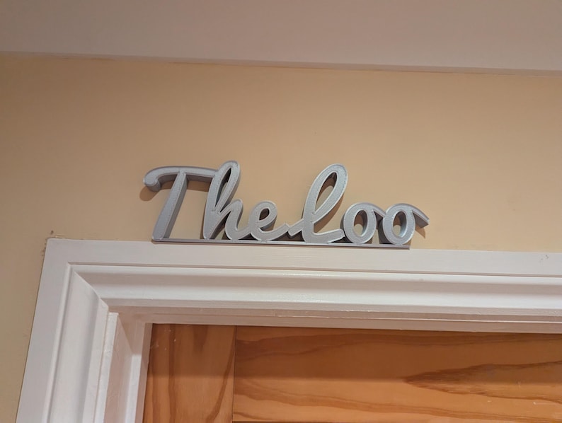 The Loo Door Sign, Toilet Door Sign, Bathroom Door Sign, Custom Door ...