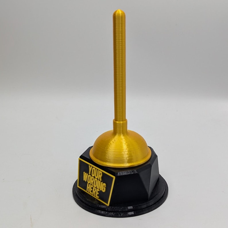 Personalised Plunger Trophy, Custom Trophy Gift, Builder Trophy Gift ...