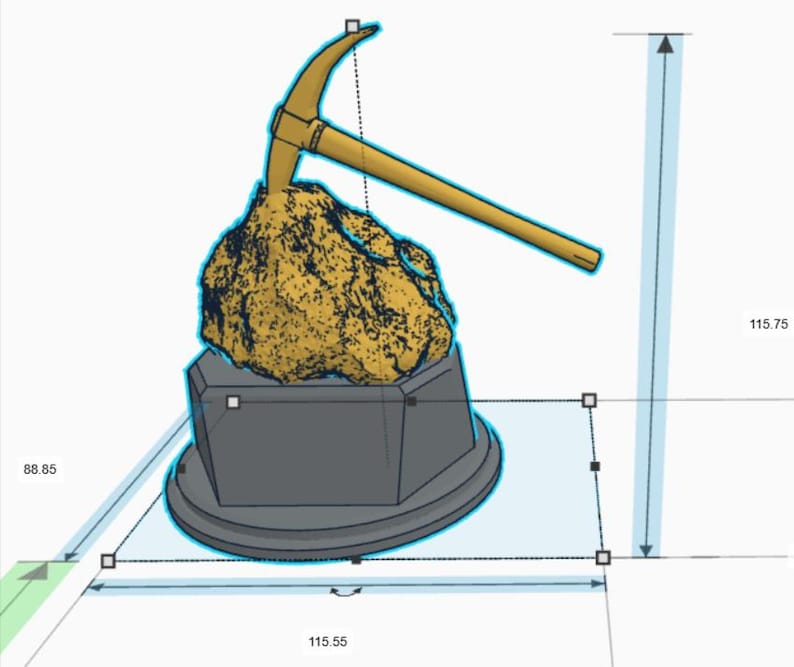 Gold Digger Trophy, Gold Nugget Award, Custom Trophy Gift, Pick Axe ...