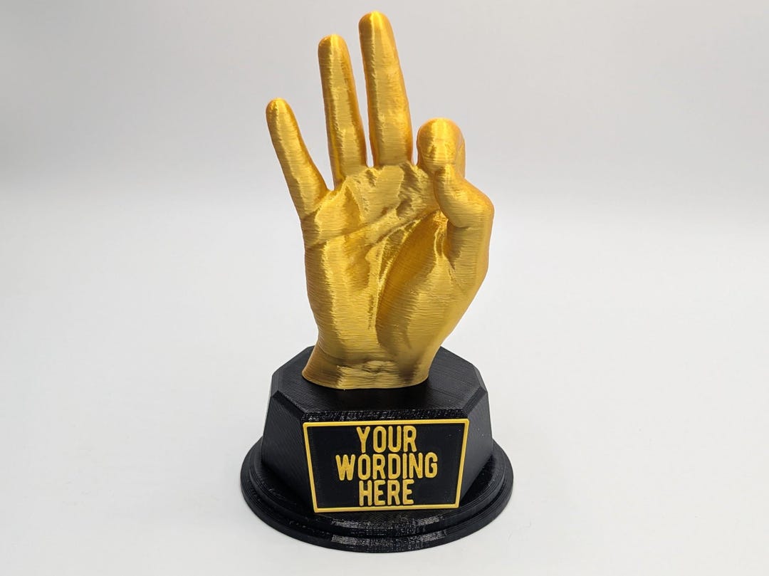 Personalised Ok Trophy, OK Gesture Trophy, Okay Trophy Award, Custom ...