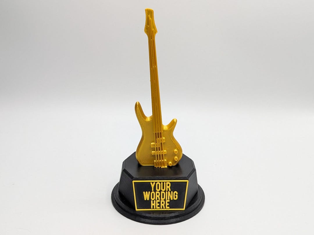 Personalised Bass Guitar Trophy, Guitar Trophy, Guitarist Award, Music ...