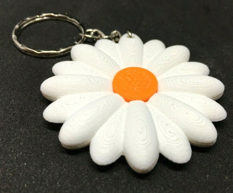 Daisy Flower 3D Keyring / Bag Charm / Floral Design Key Chain / Daisy ...