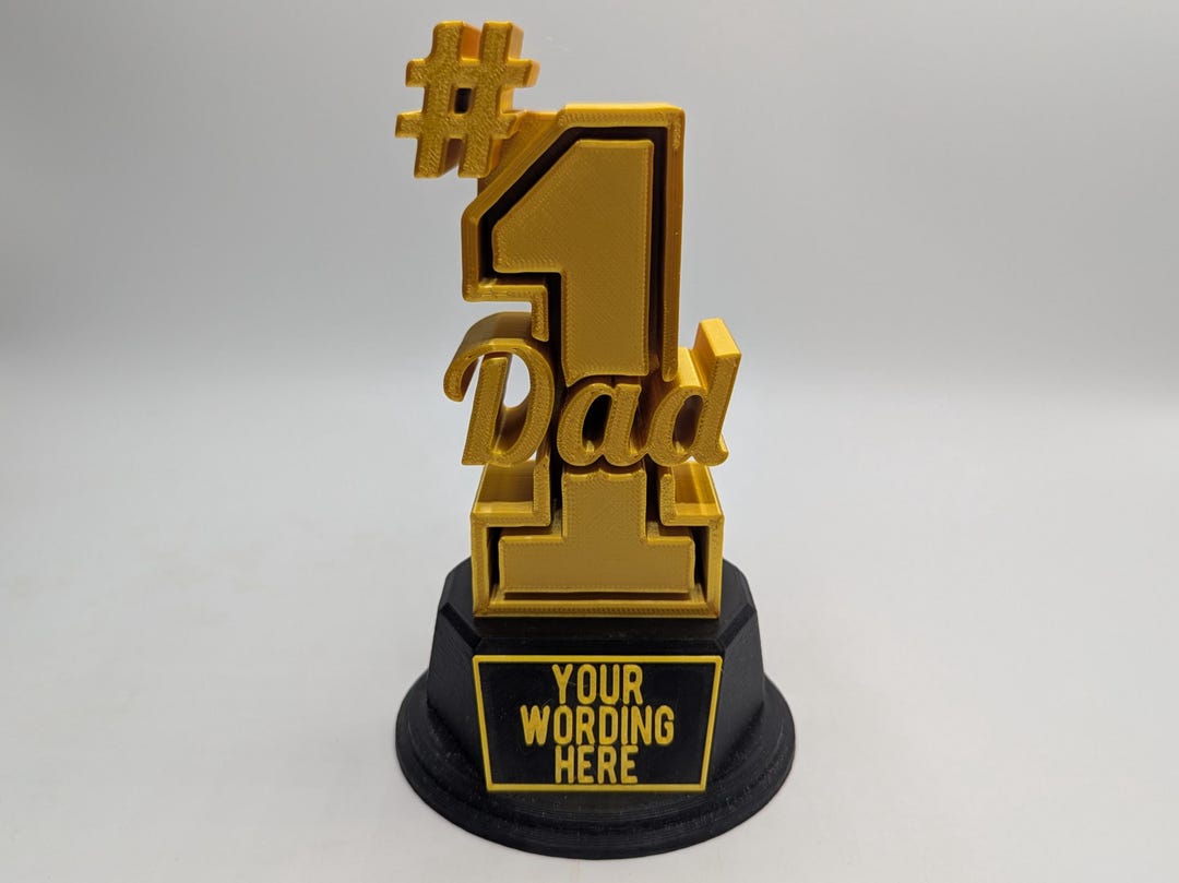 Personalised No1 Dad Trophy, Dad Fun Trophy, Gift for Dad, Fathers Day ...