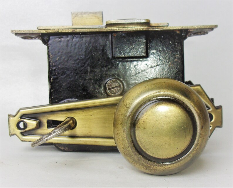 Antique Vintage Door Lock Set Art Deco Backplate Door Knobs Mortise ...