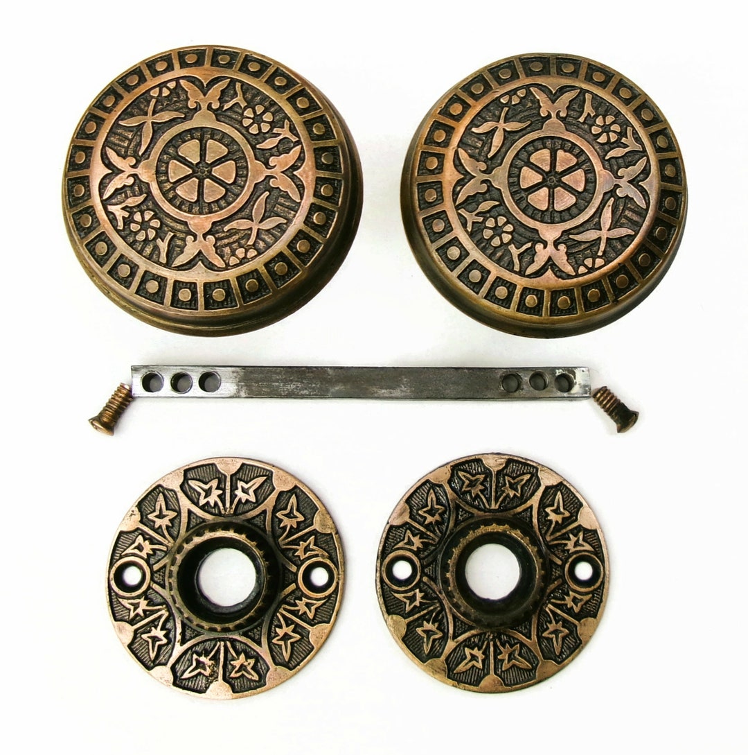 Antique Vintage Eastlake Victorian Ornate Door Knobs Rosettes Plates ...