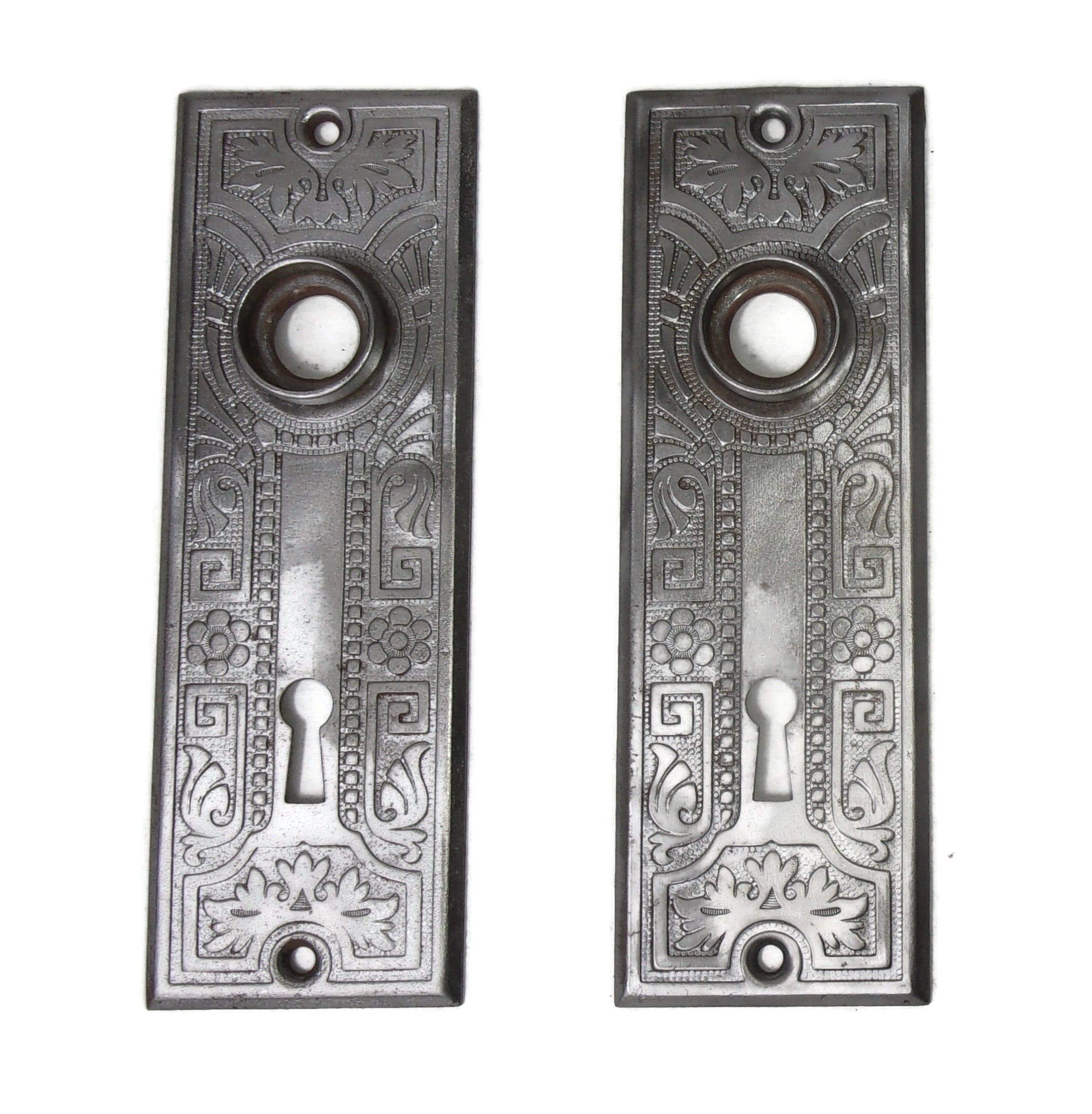 Pair Antique Vintage Victorian Eastlake Ornate Backplates Door - Etsy