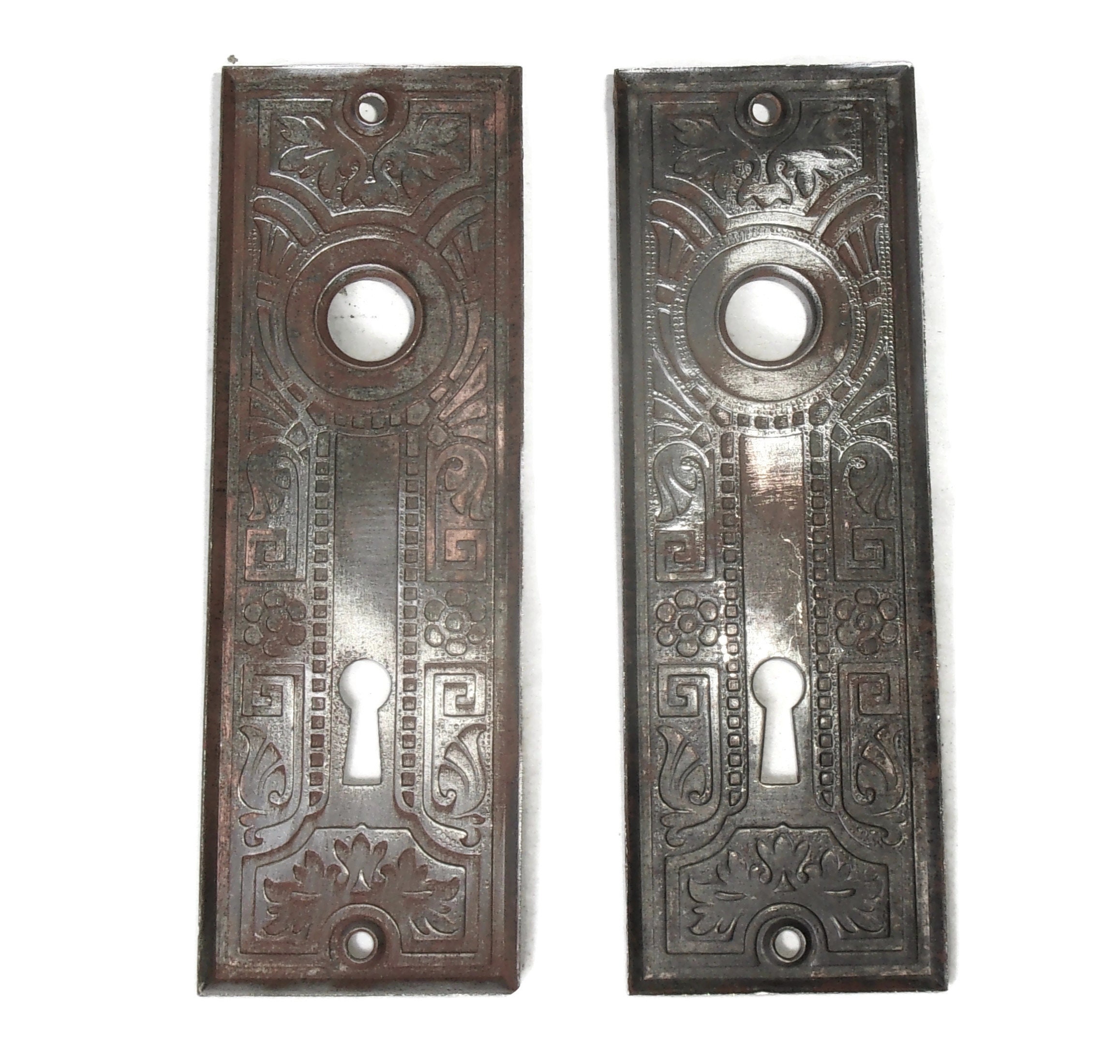 Pair Antique Vintage Victorian Eastlake Ornate Backplates Door - Etsy