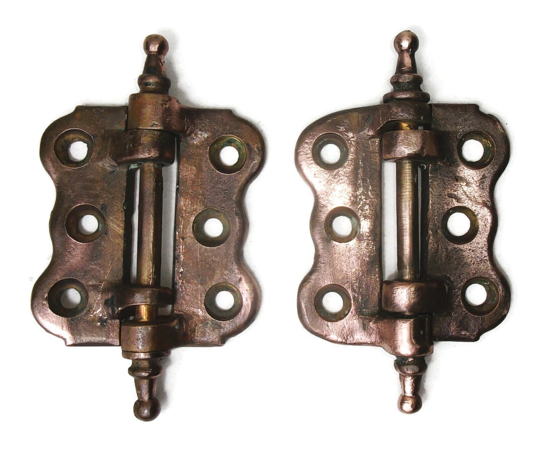 Pair Antique Eastlake Victorian Solid Brass Steeple Tip Door Hinges 3 ...