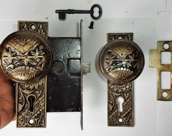 Antique Mortise Lock Set | Etsy