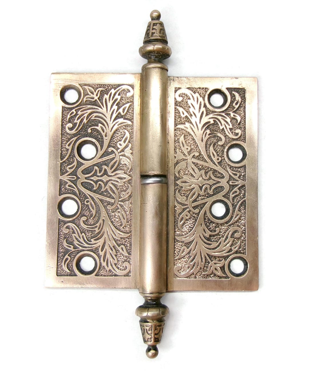 One Antique Ornate Eastlake Victorian Steeple Tip Brass Door Hinge 4.5 ...