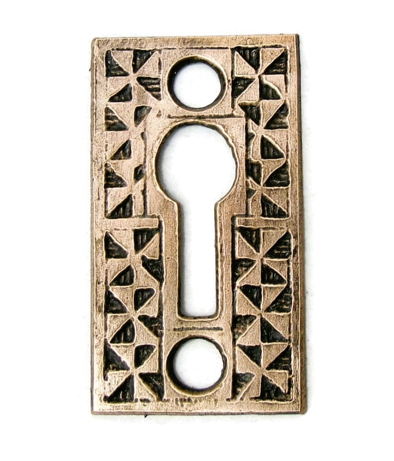 Antique Victorian Eastlake Brass Ornate Key Hole Plate Cover Escutcheon ...