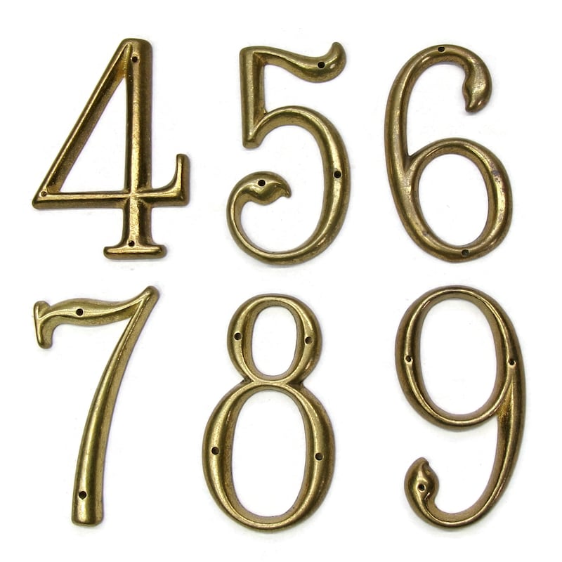 Brass House Numbers - Etsy