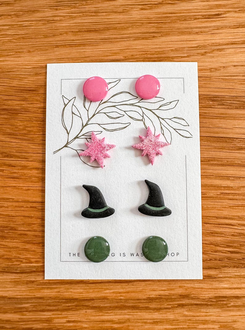 Wicked Studs | Handmade Clay Earrings - Etsy
