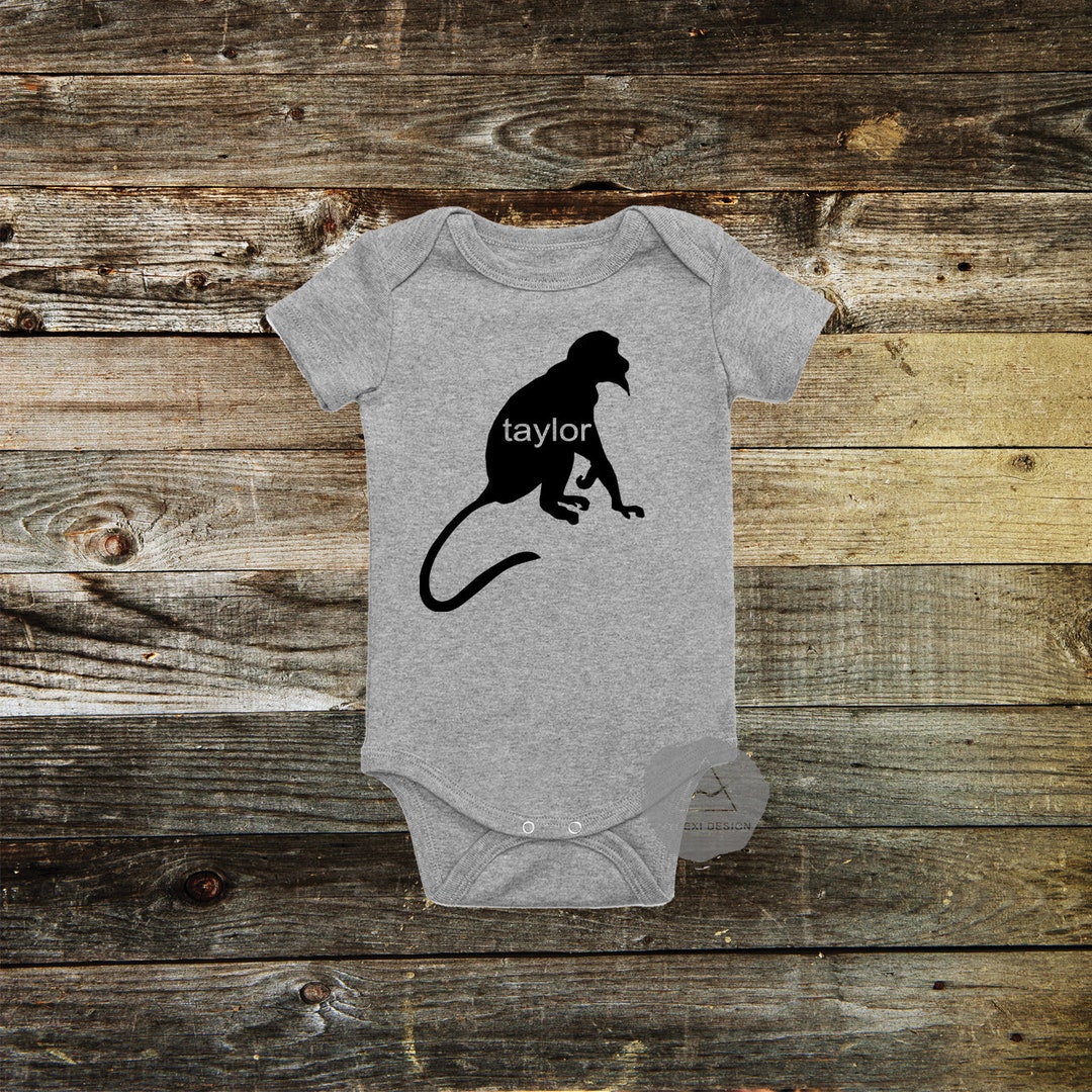 Custom Baby Monkey Personalized Name Monkey Baby Bodysuit. Pregnancy ...
