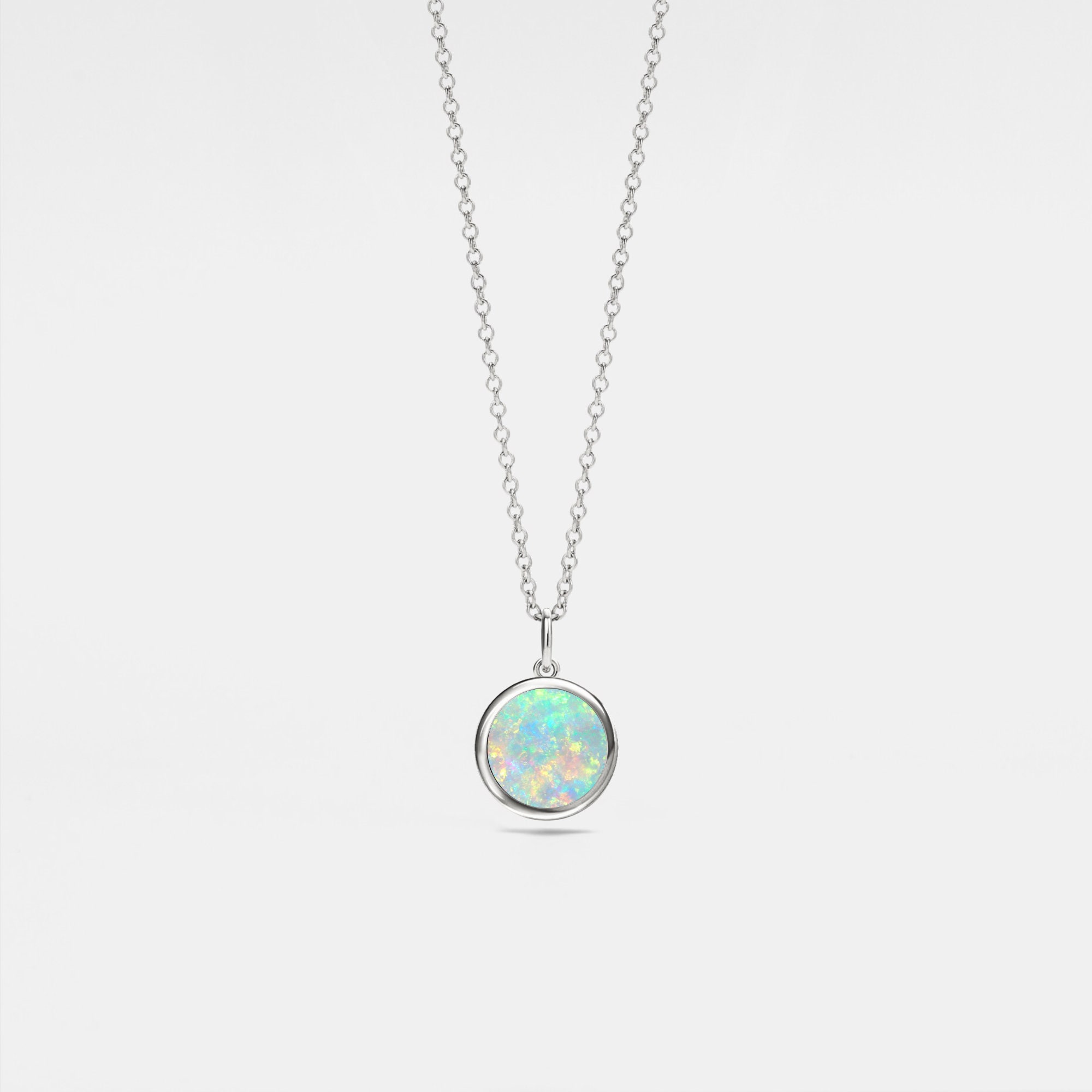 PERIMADE Dainty Mini Opal Photo Locket • Small Custom Picture Locket ...
