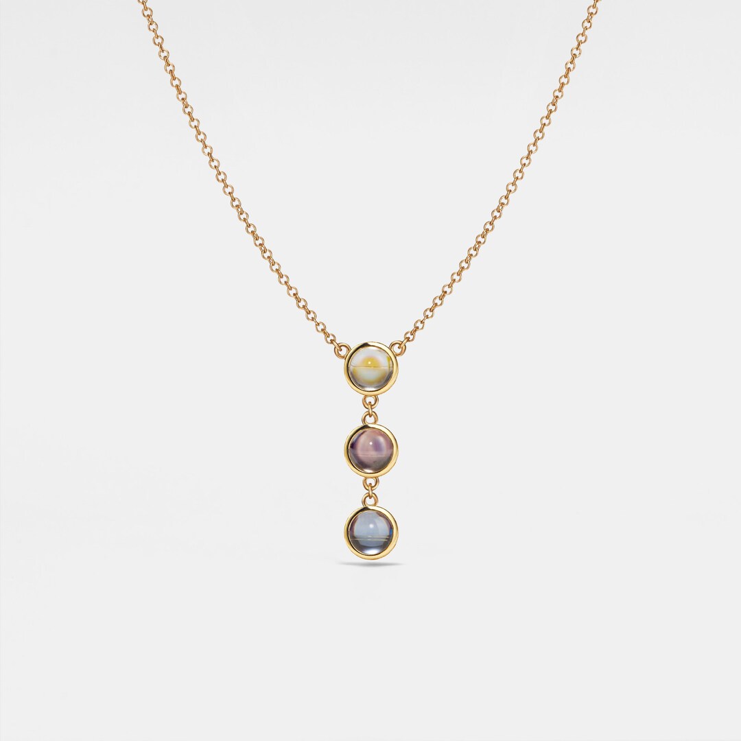 PERIMADE Triple Photo Projection Necklace • Three Custom Picture Inside ...