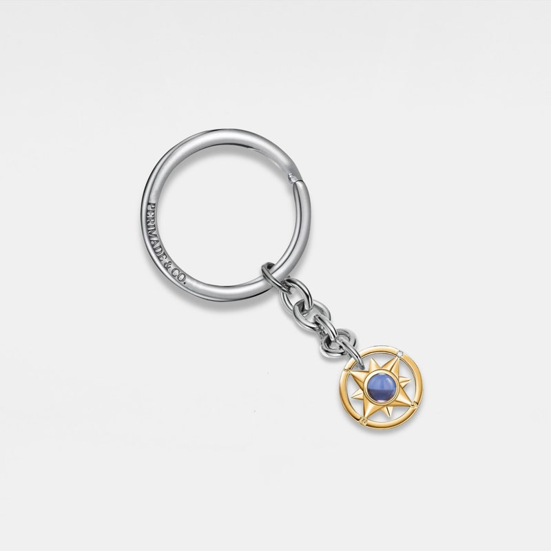 Engraved Compass Keychain - Etsy