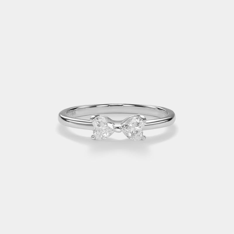 Bow Shape Diamond Ring - Etsy