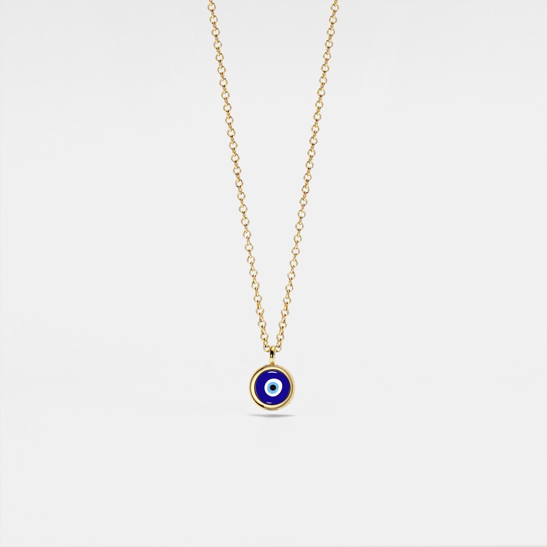 PERIMADE Turkish Evil Eye Charm Pendant • Nazar Blue Eye Layering ...
