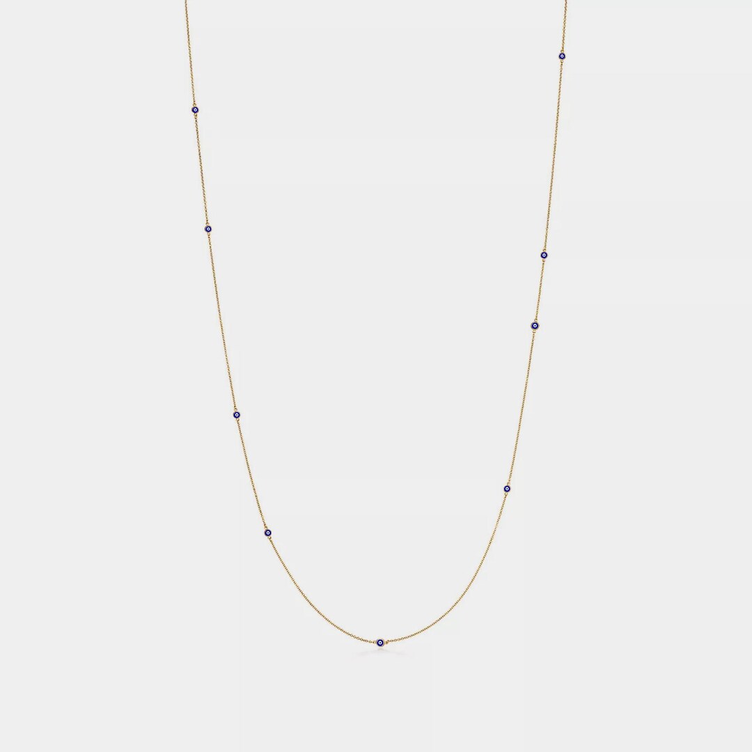 PERIMADE Turkish Evil Eye Sprinkle Pendant • Nazar Eye Long Layering ...