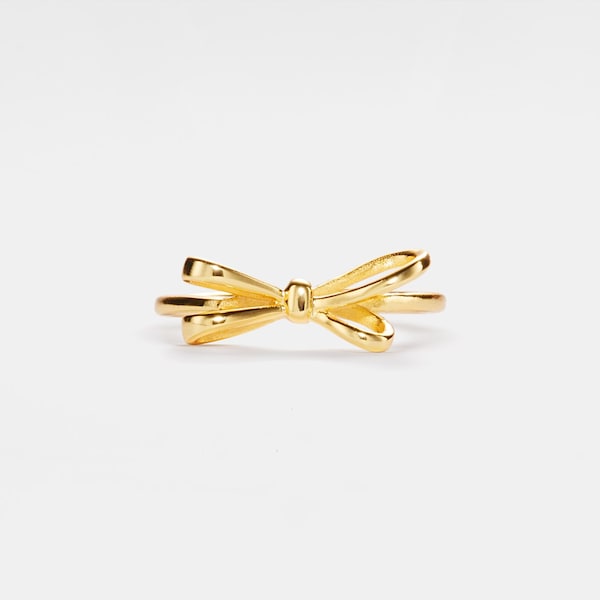 Tiny Bow Ring - Etsy