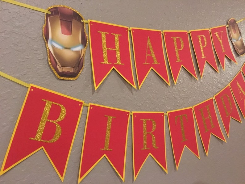 Iron Man Birthday Banner - Etsy