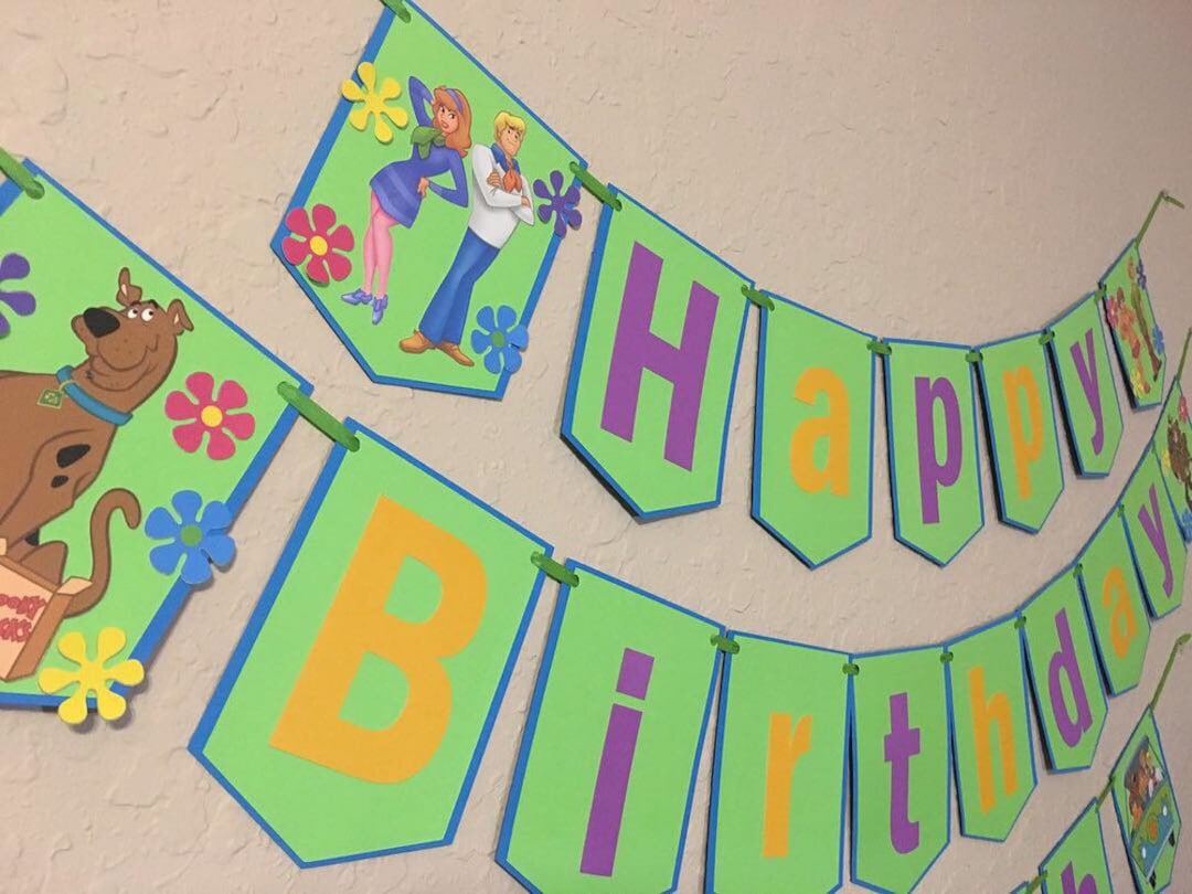 Scooby Doo Birthday Banner - Etsy Singapore